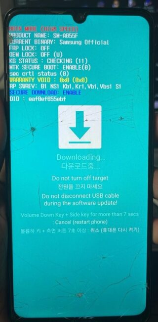 Samsung A055F Dead Boot Repair Scatter File Without Box - Proflashfile